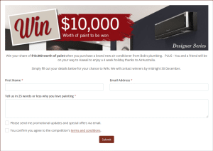 Online Competition Forms - Snapforms New Zealand