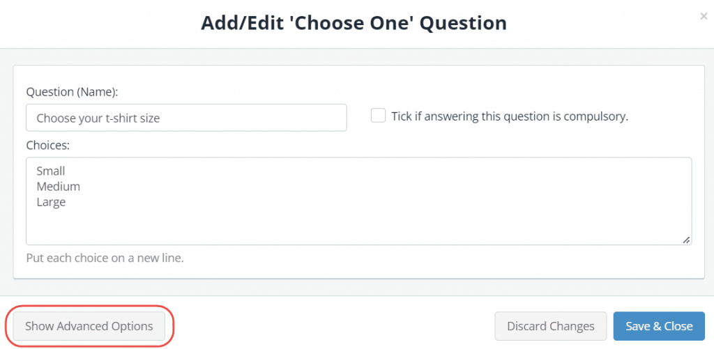 Choose One - Snapforms Resources & FAQs