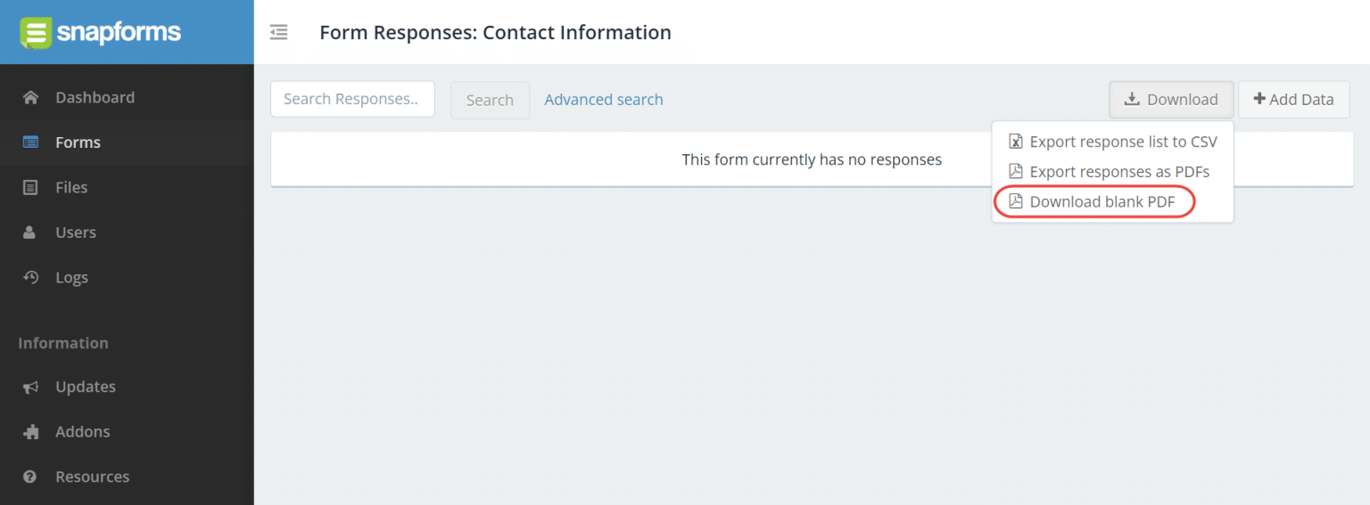 Download a blank PDF - Snapforms Resources & FAQs
