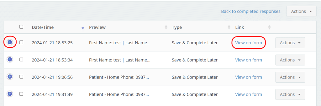Viewing incomplete form responses - Snapforms Resources & FAQs